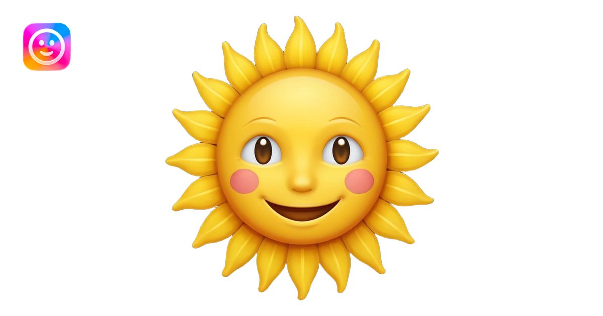 smiling sun emoji, simple and cheerful emoji | AI Emoji Generator