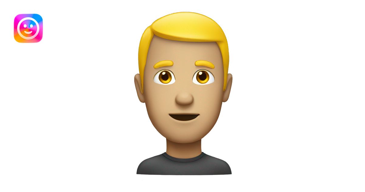 man face with yellow head emoji | AI Emoji Generator