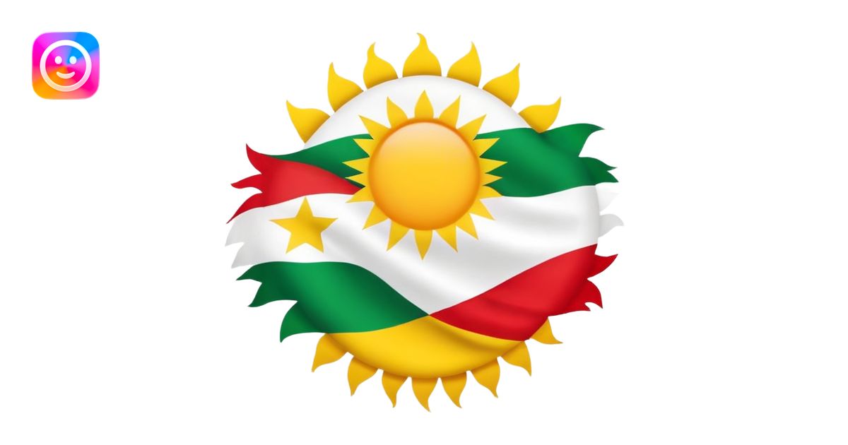Kurdistan Flagge emoji | AI Emoji Generator