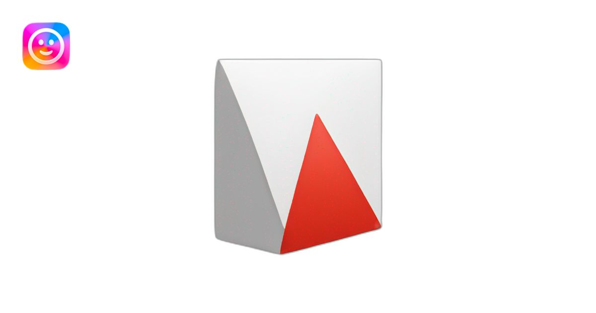 Red rectangle with sideway white triangle emoji | AI Emoji Generator