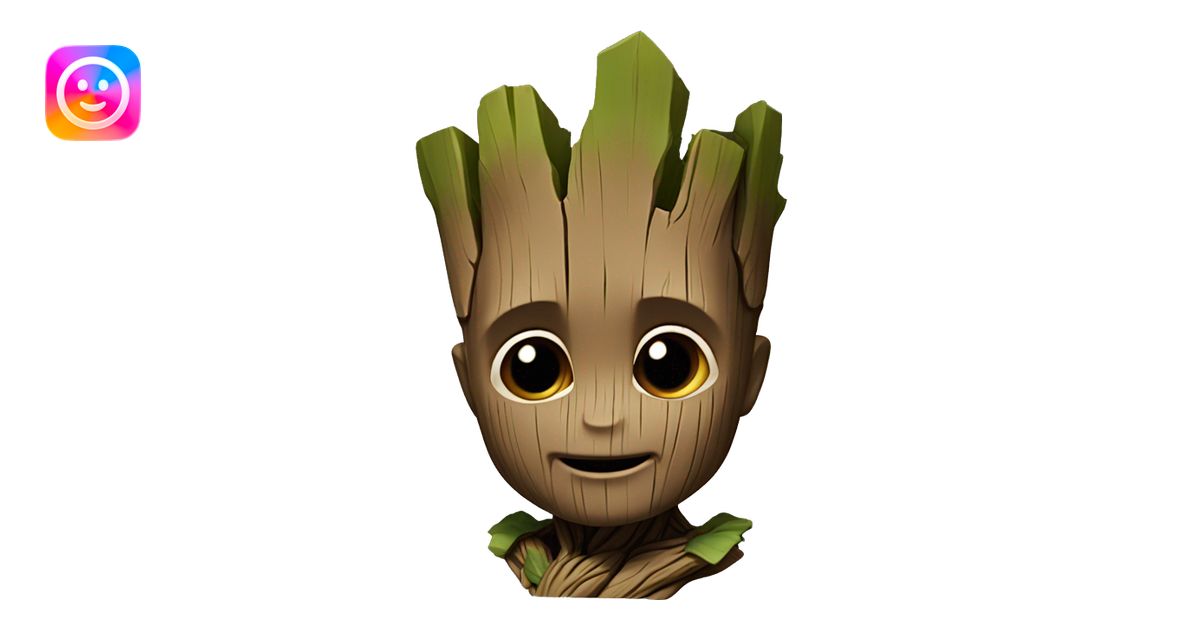 Baby groot head only emoji | AI Emoji Generator