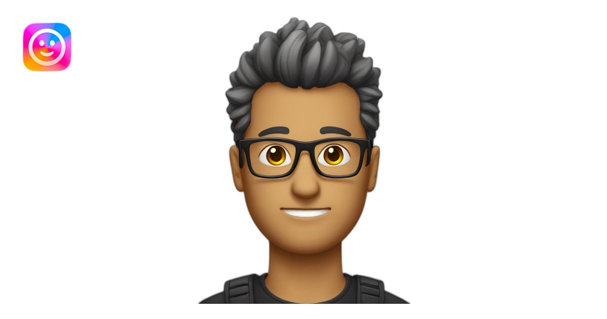 a Wheatish Complex guy wearing glasses, with a Fauxhawk hairstyle emoji ...