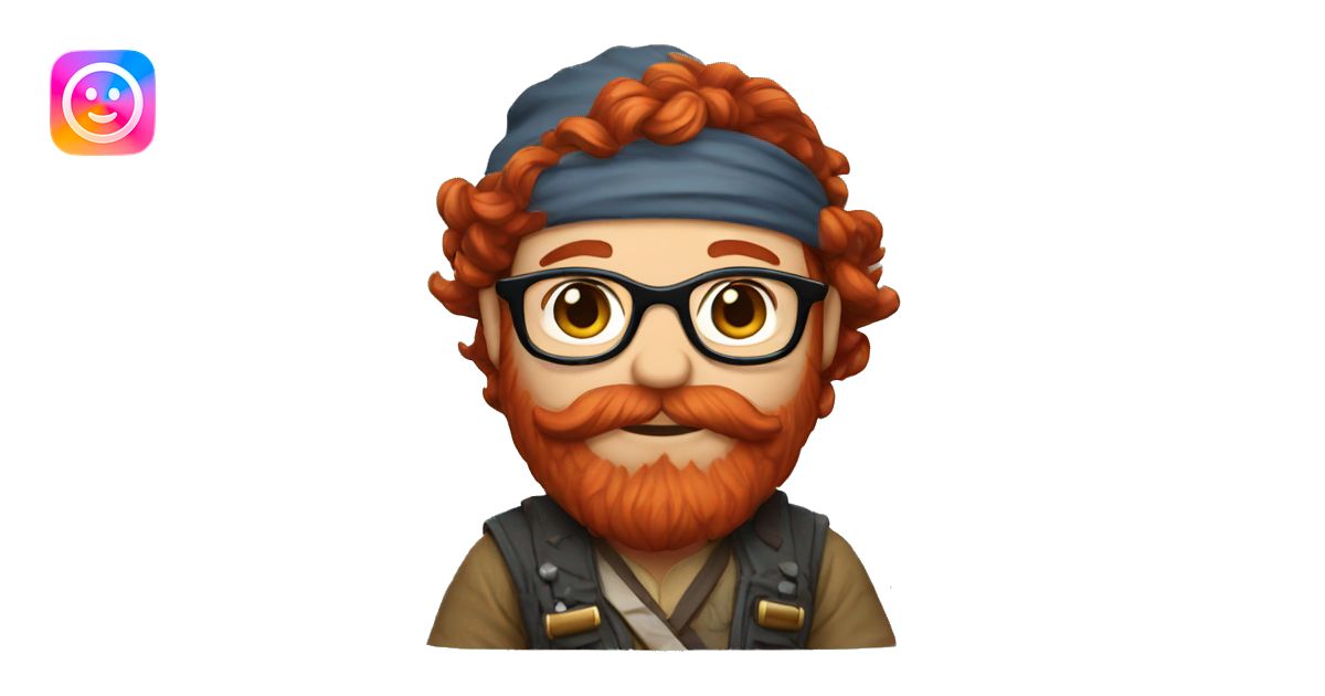Dwarf with auburn red hair and auburn red beard wearing glasses and a ...