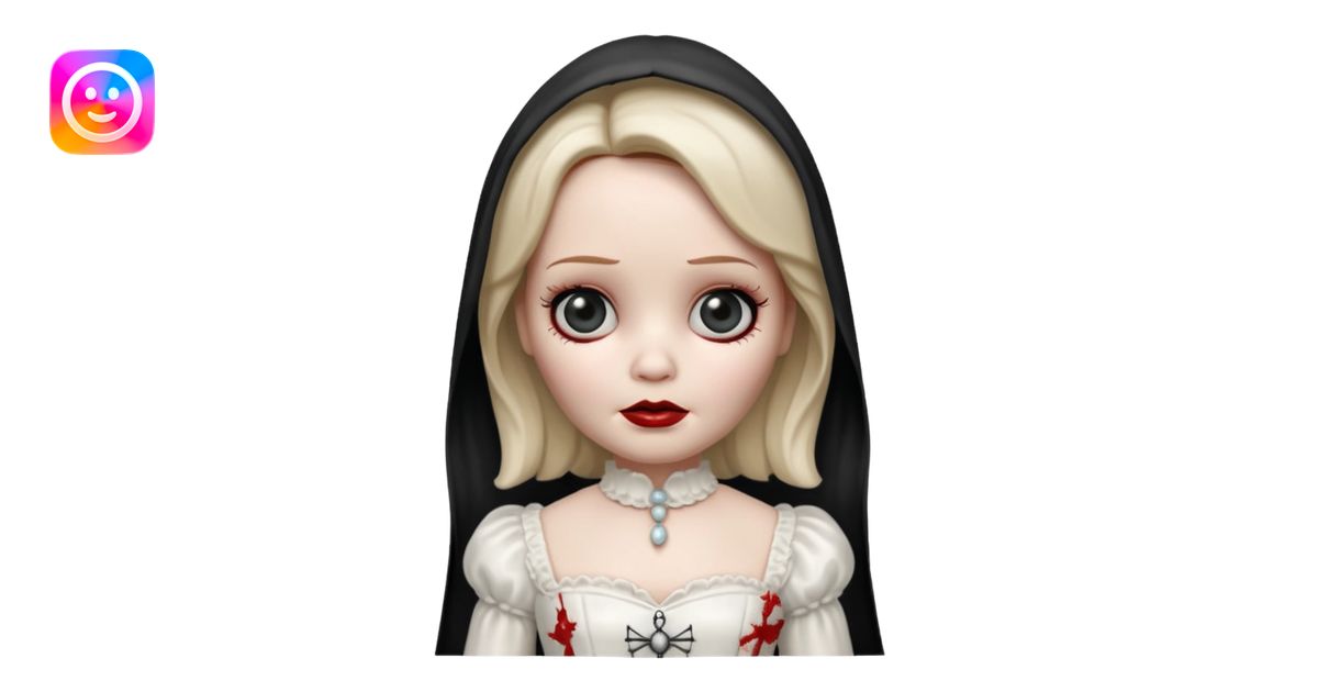 Annabelle doll from The Conjuring movie emoji | AI Emoji Generator