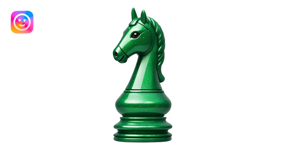 green glitter chess piece knight emoji | AI Emoji Generator