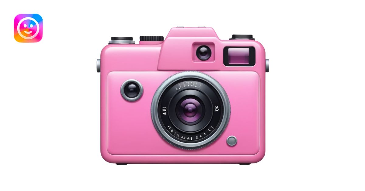 copy and paste pink camera emoji | AI Emoji Generator