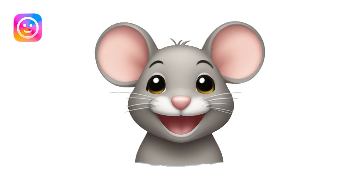Mouse smiles emoji | AI Emoji Generator