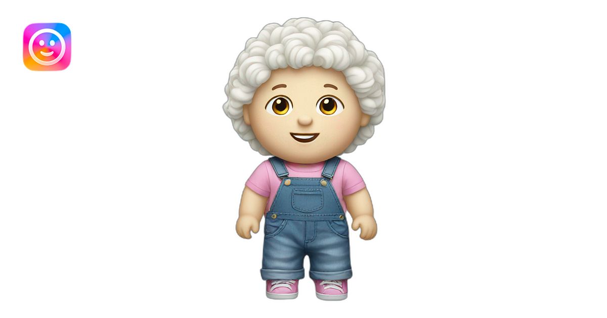 White Cabbage patch kid emoji | AI Emoji Generator