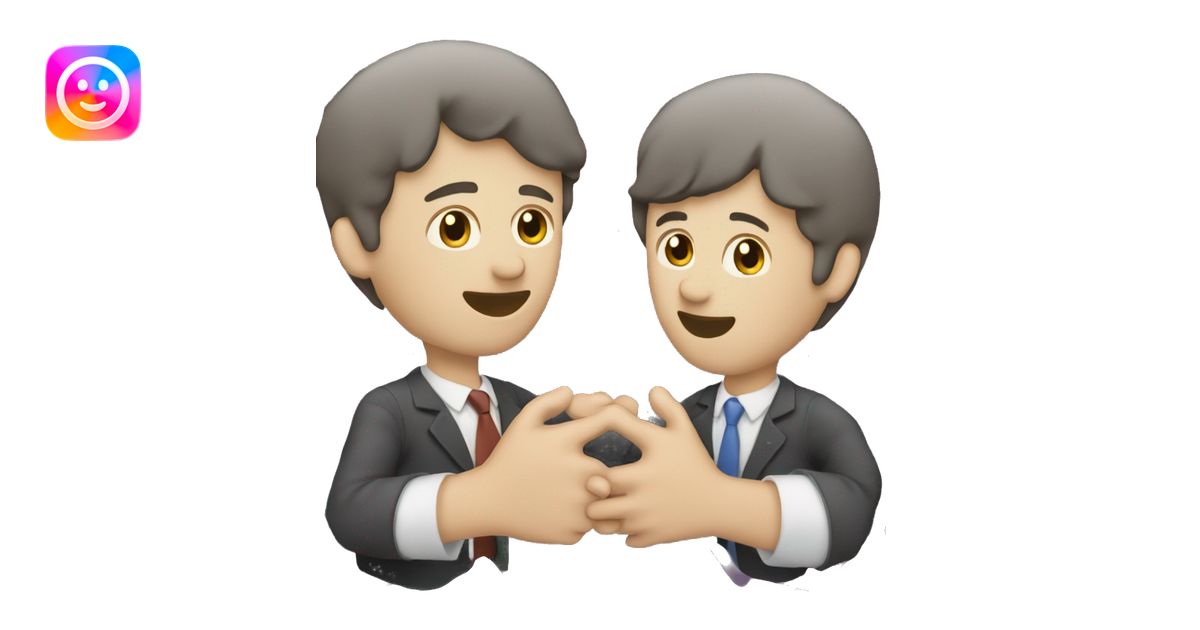 two people dapping eachother up emoji | AI Emoji Generator