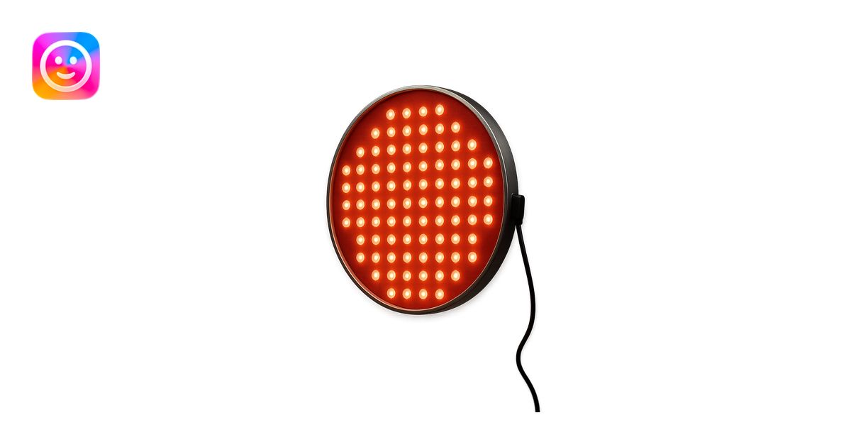 luce rossa led rotonda fluttua in aria, iperrealistica 4k emoji | AI ...