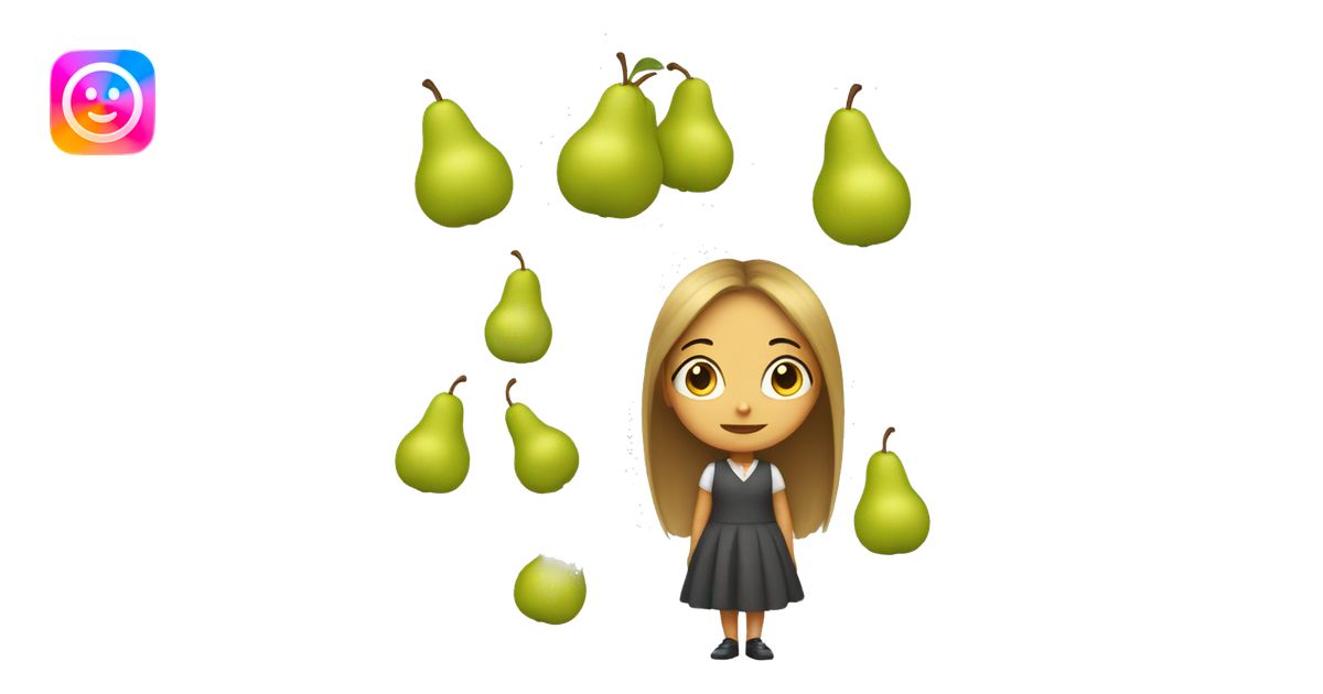 Pear shaped girl emoji | AI Emoji Generator