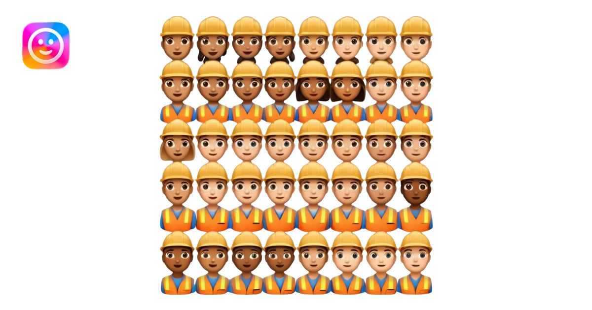 worker 30 faces of emojis emoji | AI Emoji Generator