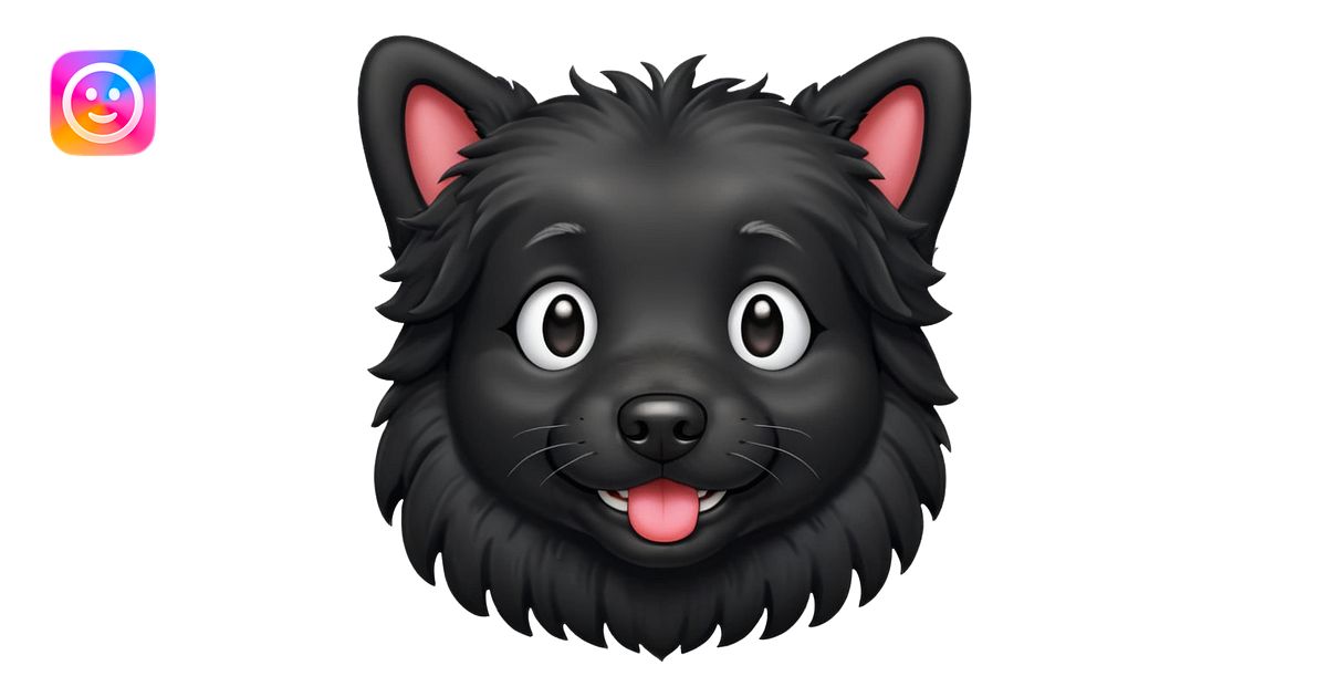 Full black dog full body emoji emoji | AI Emoji Generator
