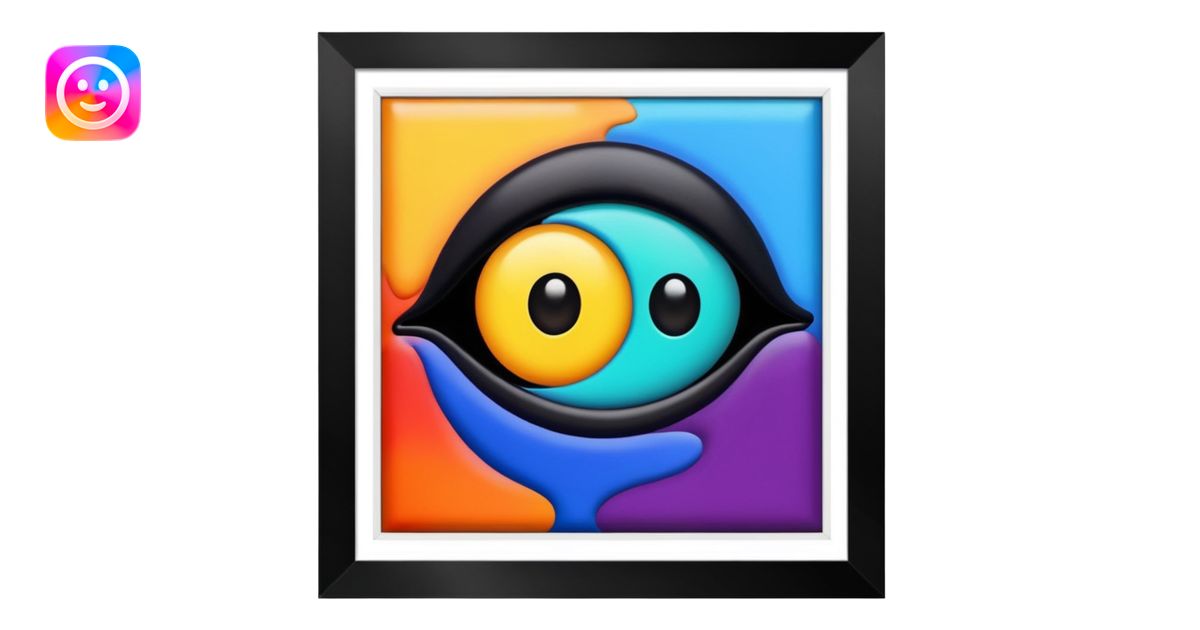 weird painting with a frame emoji | AI Emoji Generator