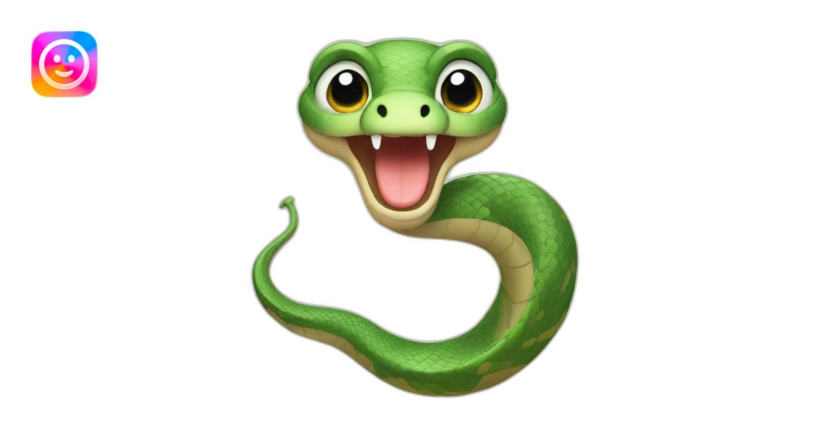 Cute snake emoji | AI Emoji Generator