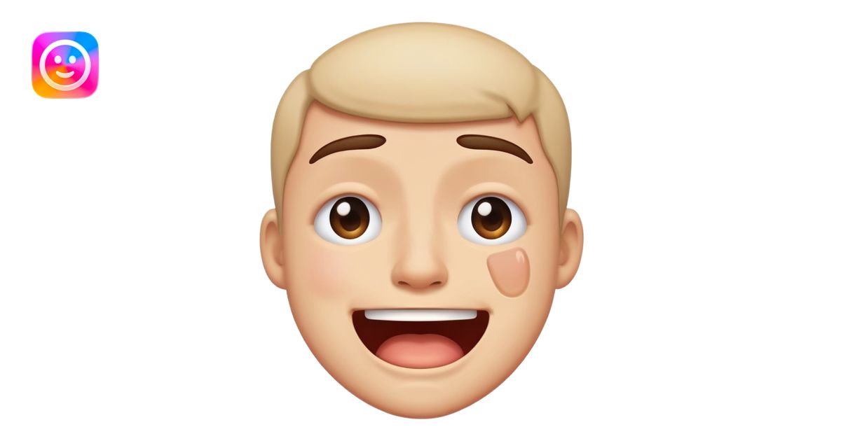 Half crying half laughing emoji | AI Emoji Generator