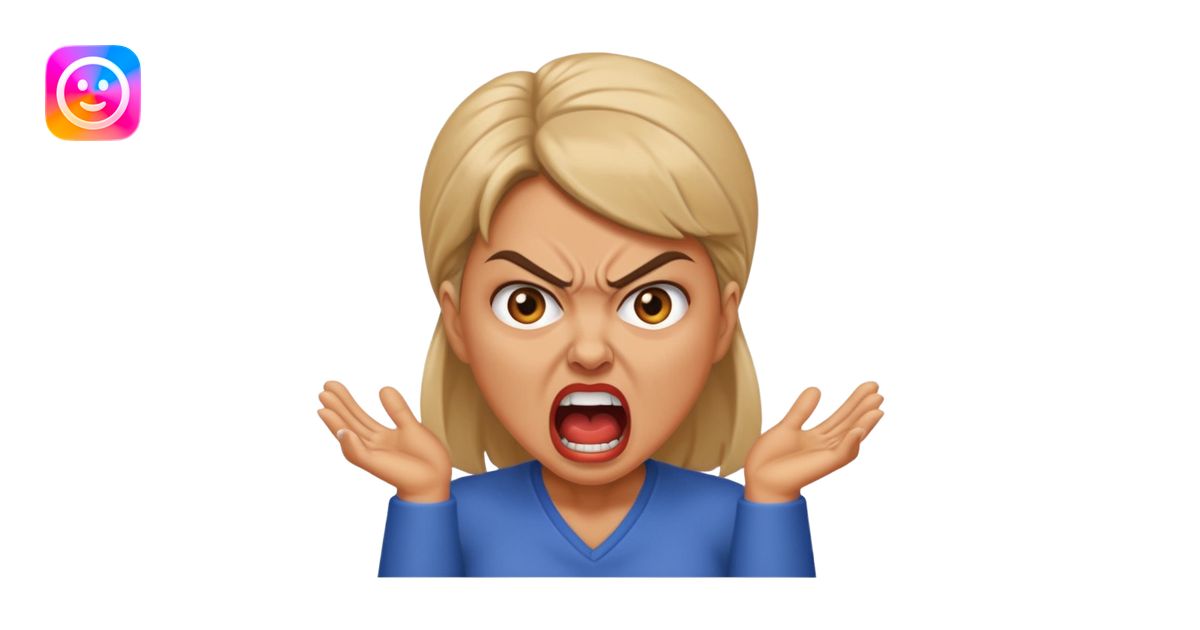 angry shouting woman emoji | AI Emoji Generator