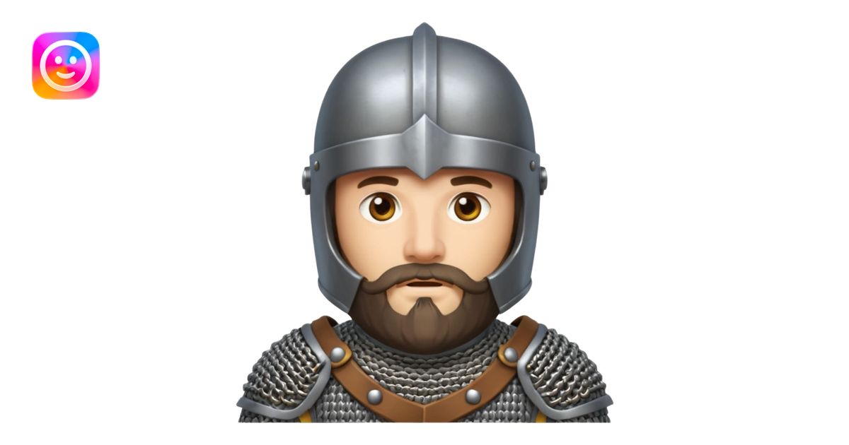 BEARDED Knight emoji | AI Emoji Generator