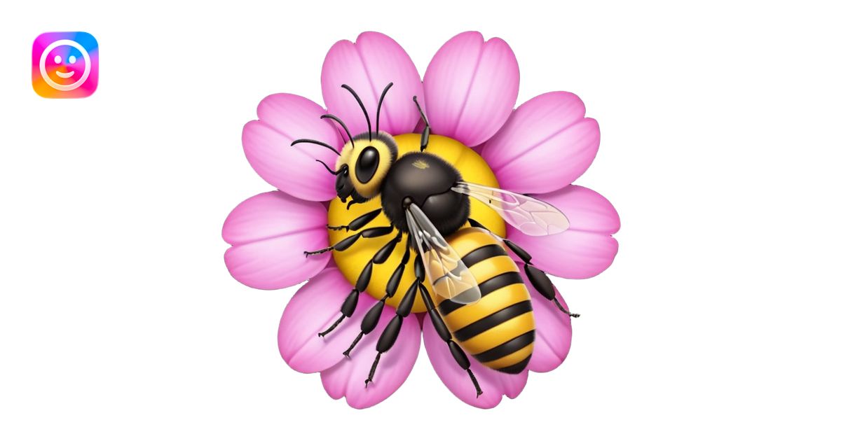 flower on bee emoji | AI Emoji Generator