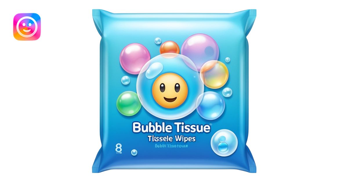 Bubble tissue wipes packaging with bubbles everywhere emoji | AI Emoji ...