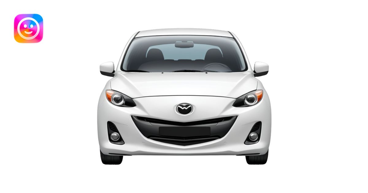 white mazda 3 2025 shape emoji | AI Emoji Generator