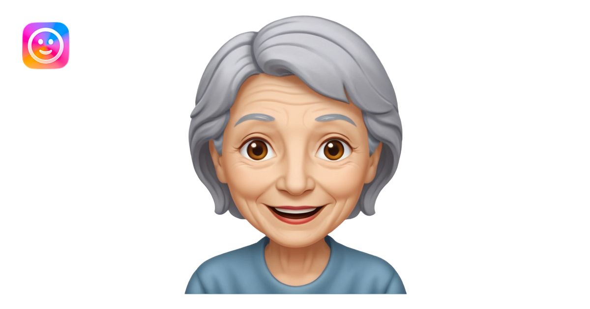 grey hair old woman emoji | AI Emoji Generator