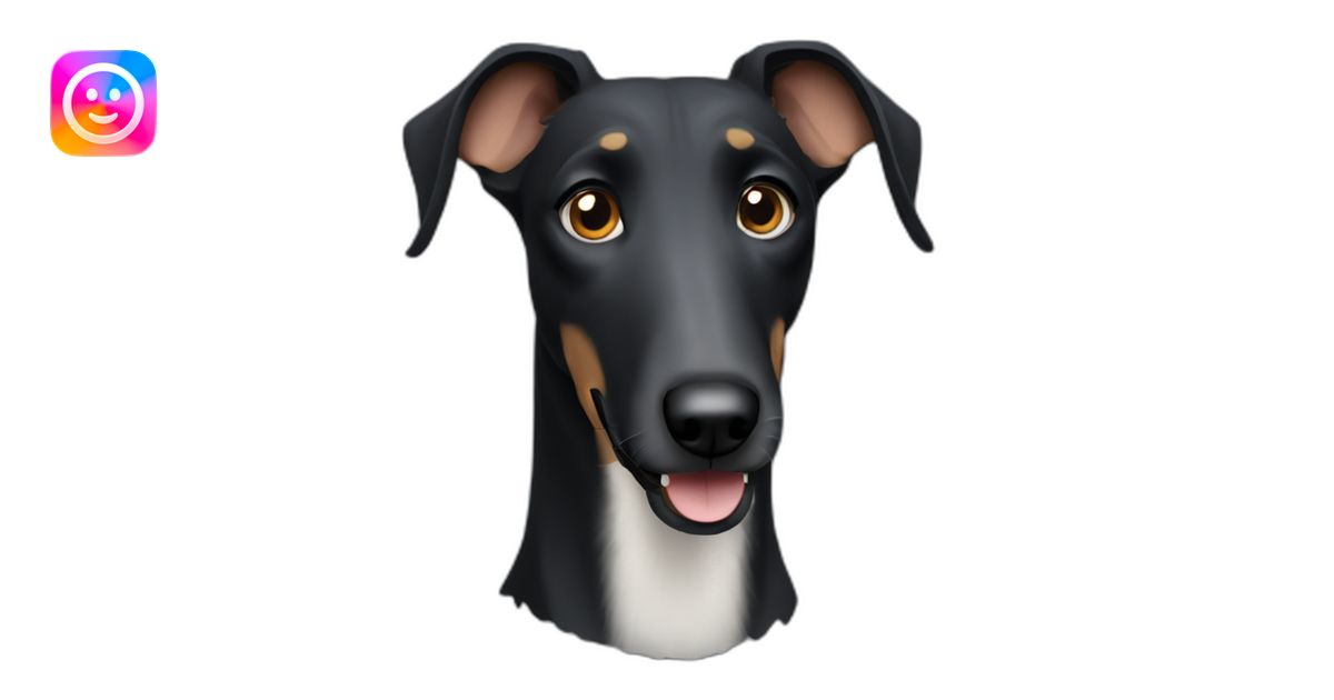 Black lurcher emoji | AI Emoji Generator