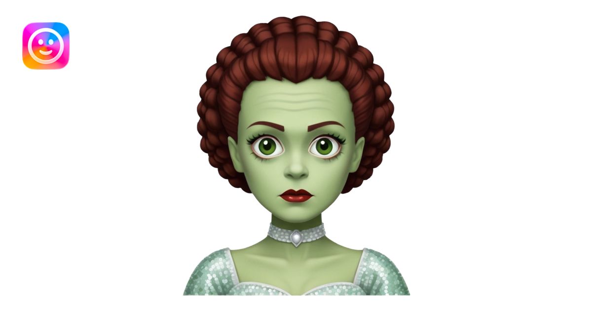 Bride of Frankenstein from Universal Monsters with pale greenish skin ...