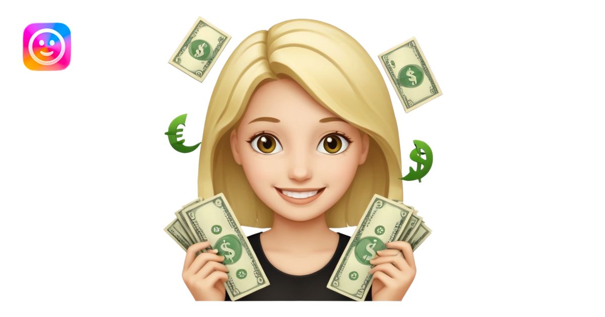 Money smiley face girly emoji | AI Emoji Generator