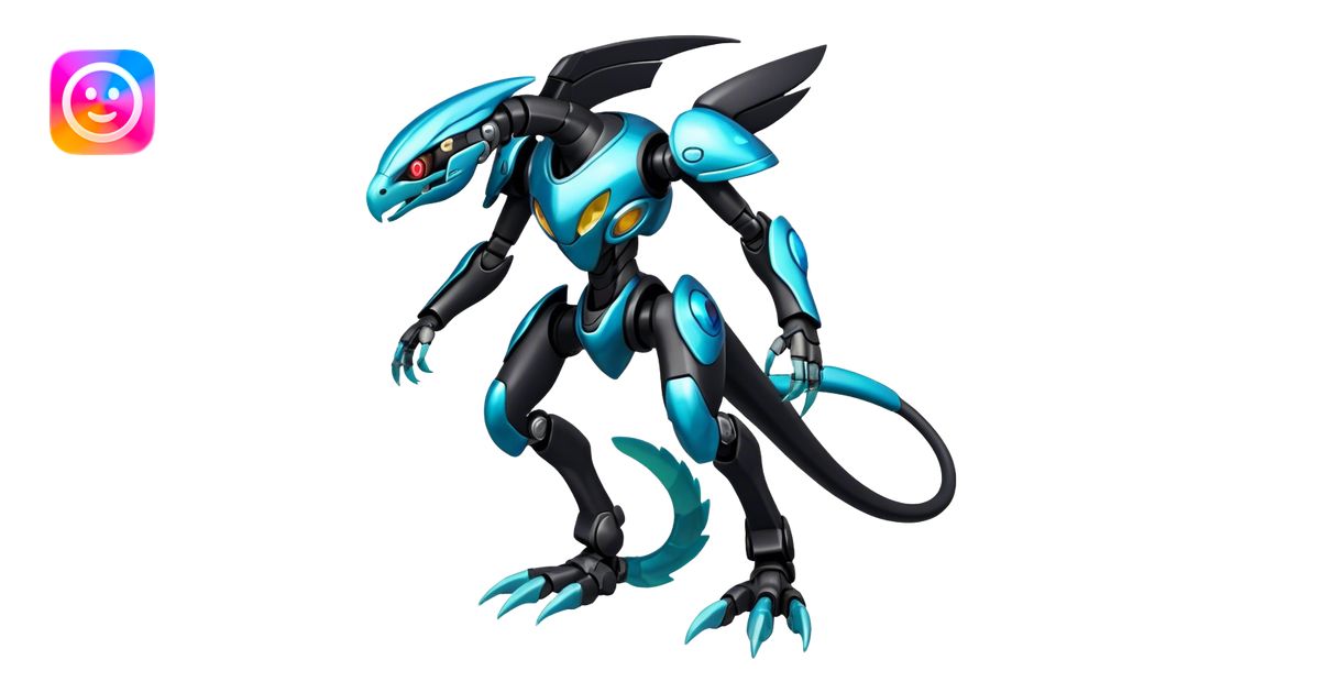 Shiny Dark Futuristic Celestial Glossy-Metallic-Alloy Cyborg-Fakemon ...