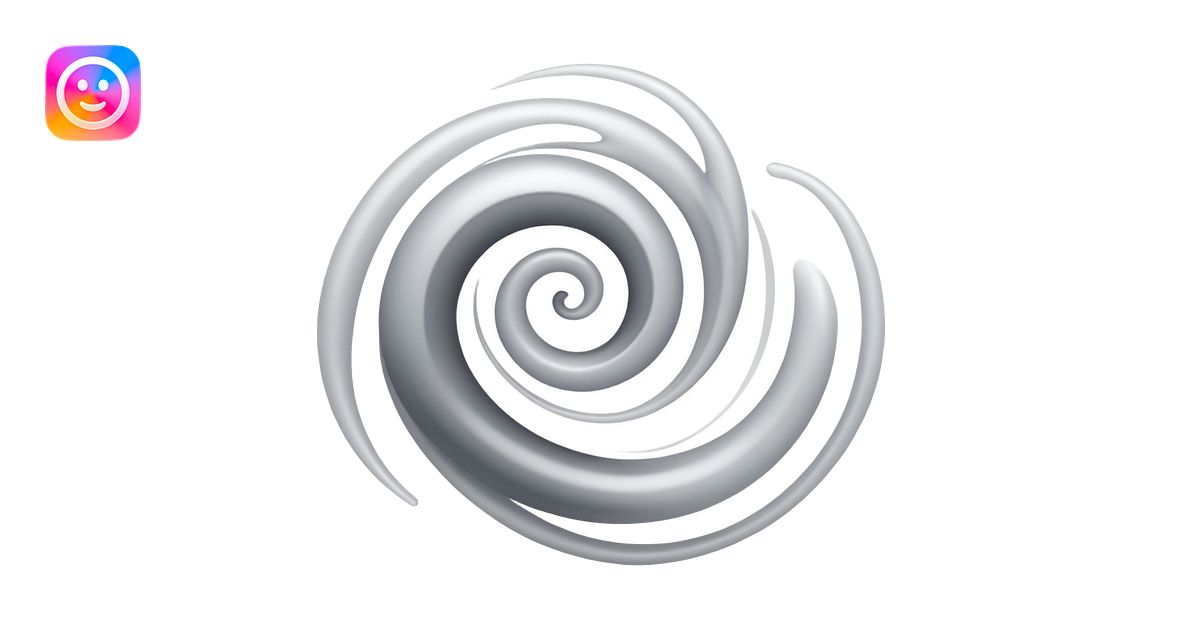 air flow with white and grey color mixing emoji | AI Emoji Generator