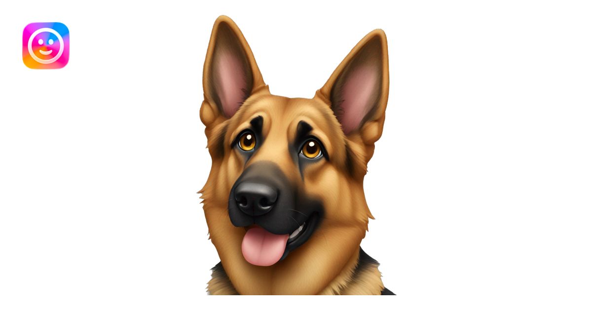 German Shepard emoji | AI Emoji Generator