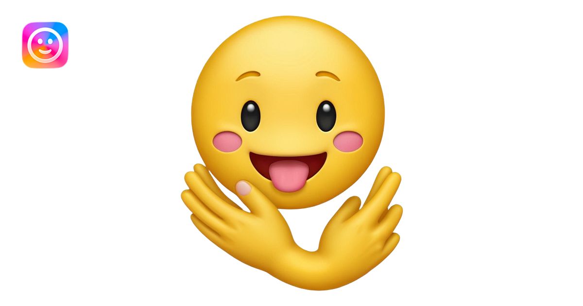 make a yellow typical emoji with tongue sticking out shaking head and ...