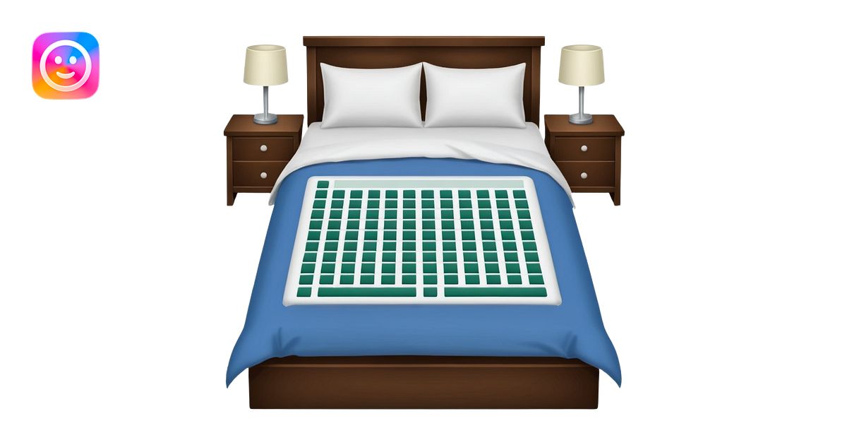 duvet with excel spreadsheet (no bed frame) emoji | AI Emoji Generator