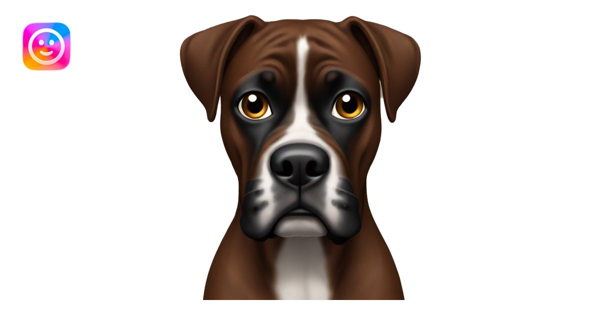 dark brown boxer dog emoji | AI Emoji Generator