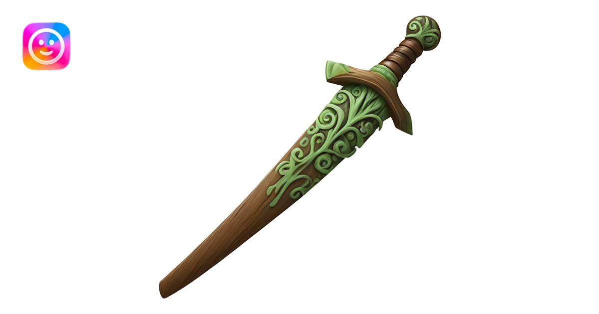 Magic Wood Sword emoji | AI Emoji Generator