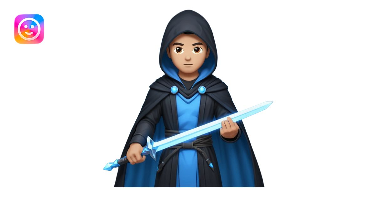 sci-fi space warrior human, glowing energy sword, hooded robe, heroic ...