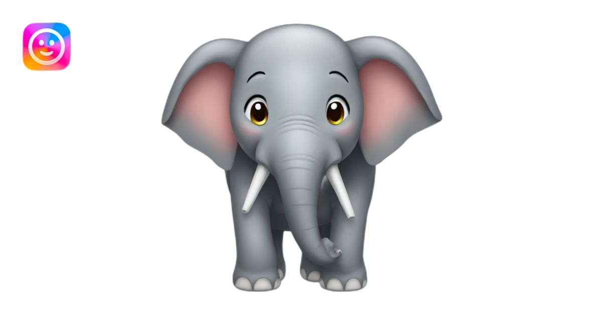 happy elephant emoji | AI Emoji Generator