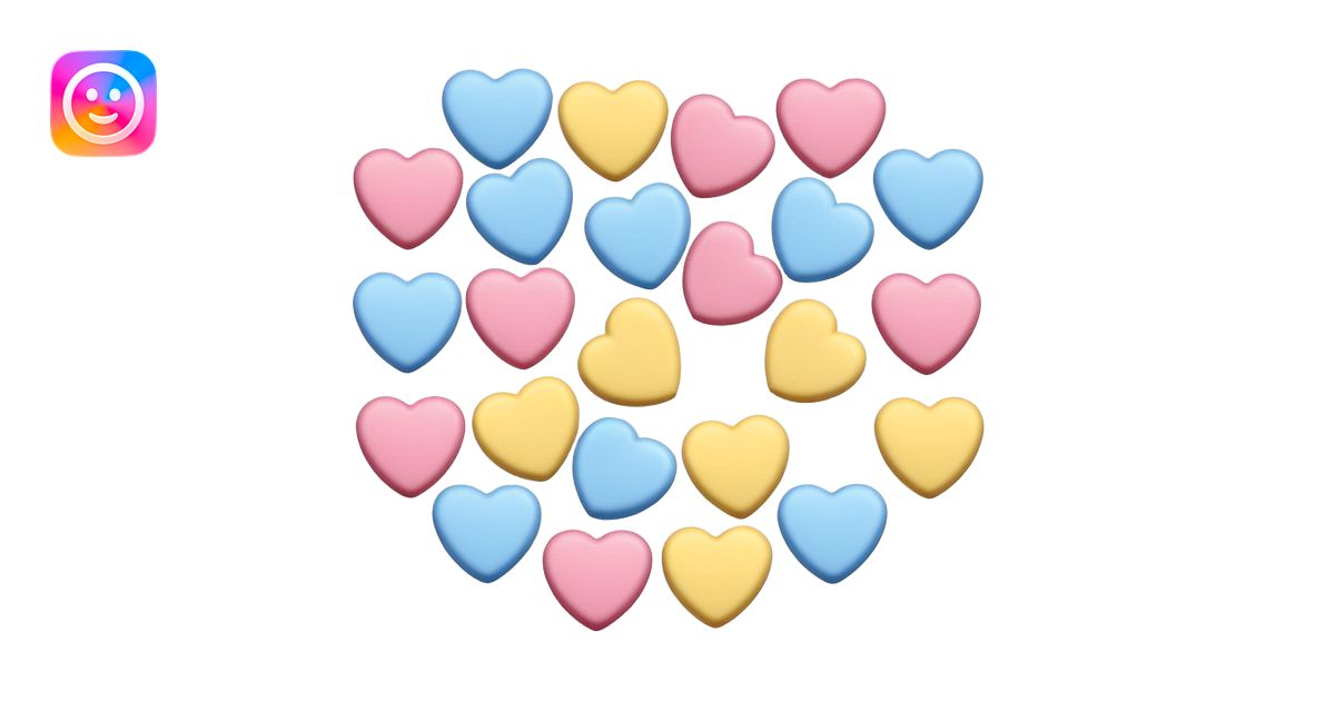 Candy hearts emoji | AI Emoji Generator