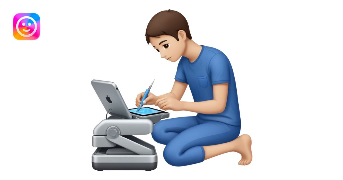 repairing an electronic device full body emoji | AI Emoji Generator