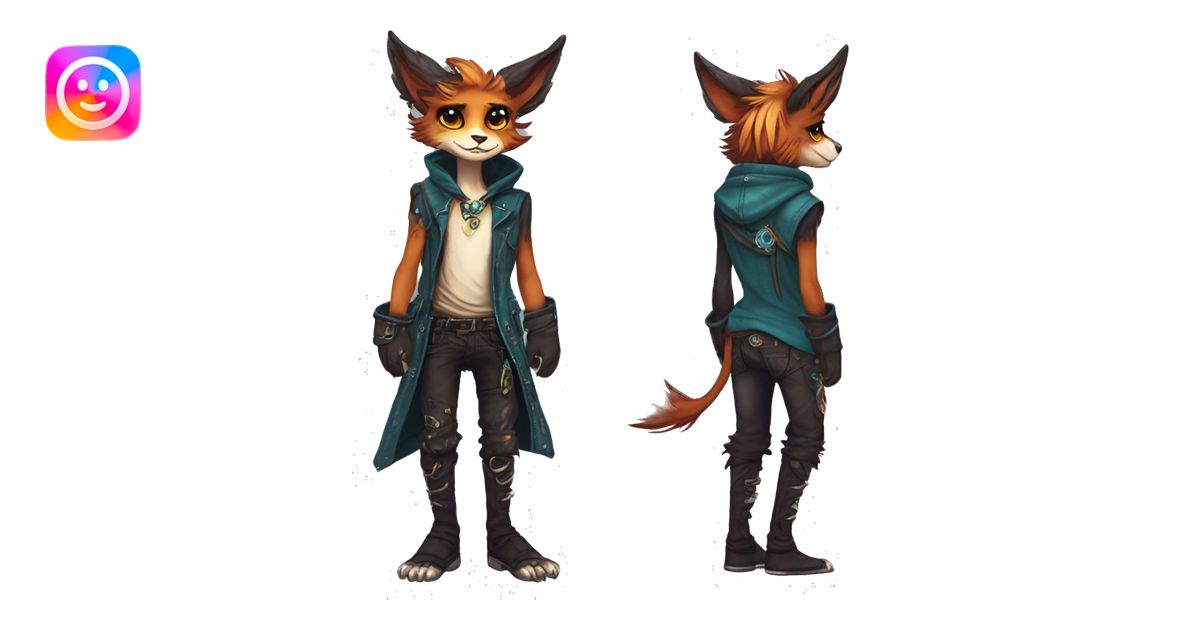 Cool cute Kawaii edgy fantasy shiny animal fursona Fionbri vernid by ...