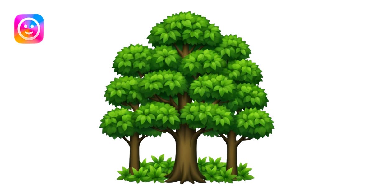 In our hometown, there’s plenty of trees emoji | AI Emoji Generator