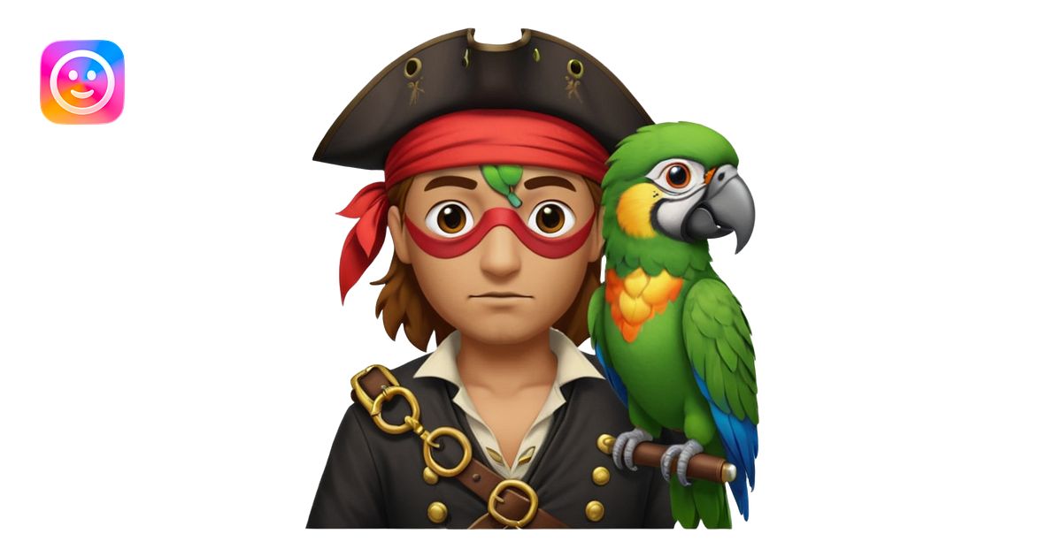 pirate and parrot emoji | AI Emoji Generator