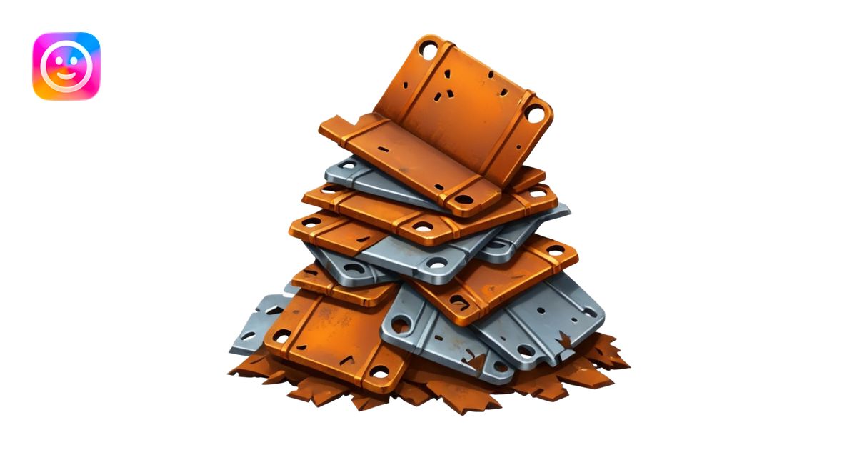 Scrap metal emoji | AI Emoji Generator