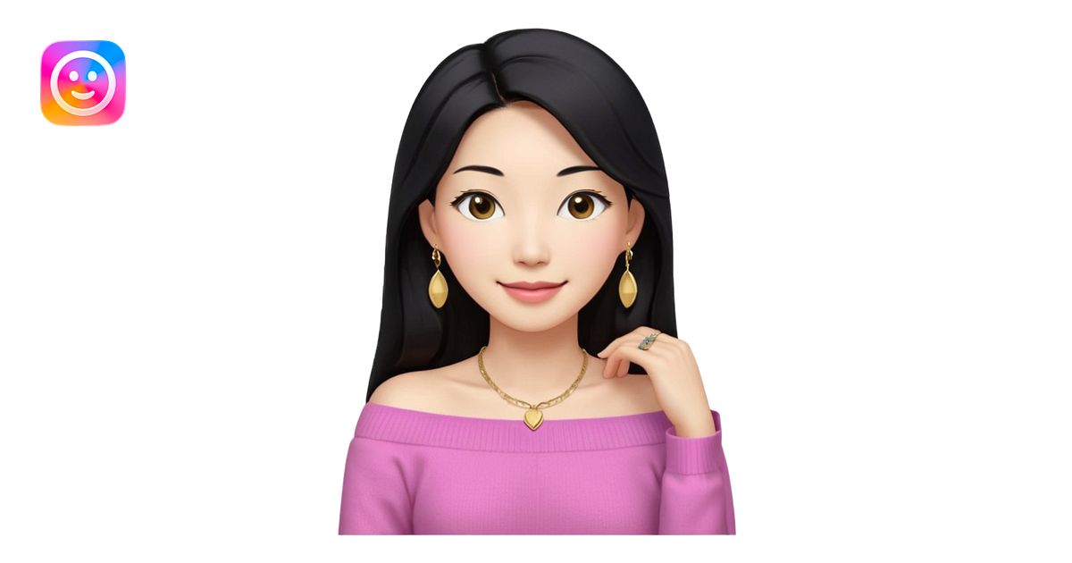 South Korean girl in her mid-thirties with long black hair parted in ...