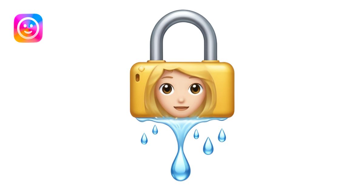 moisture WITH LOCK emoji | AI Emoji Generator