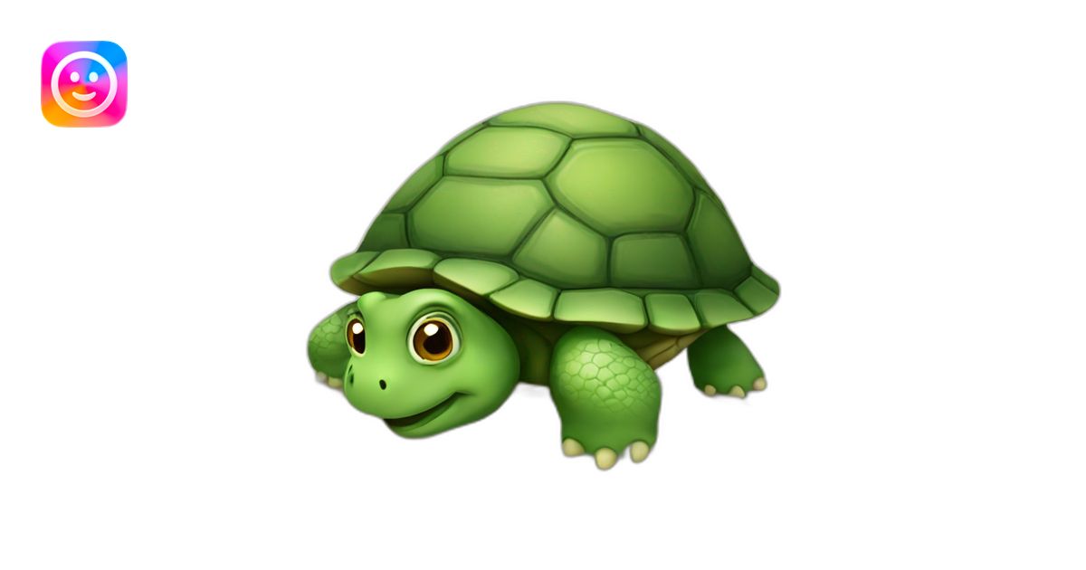 Turtle studying emoji | AI Emoji Generator