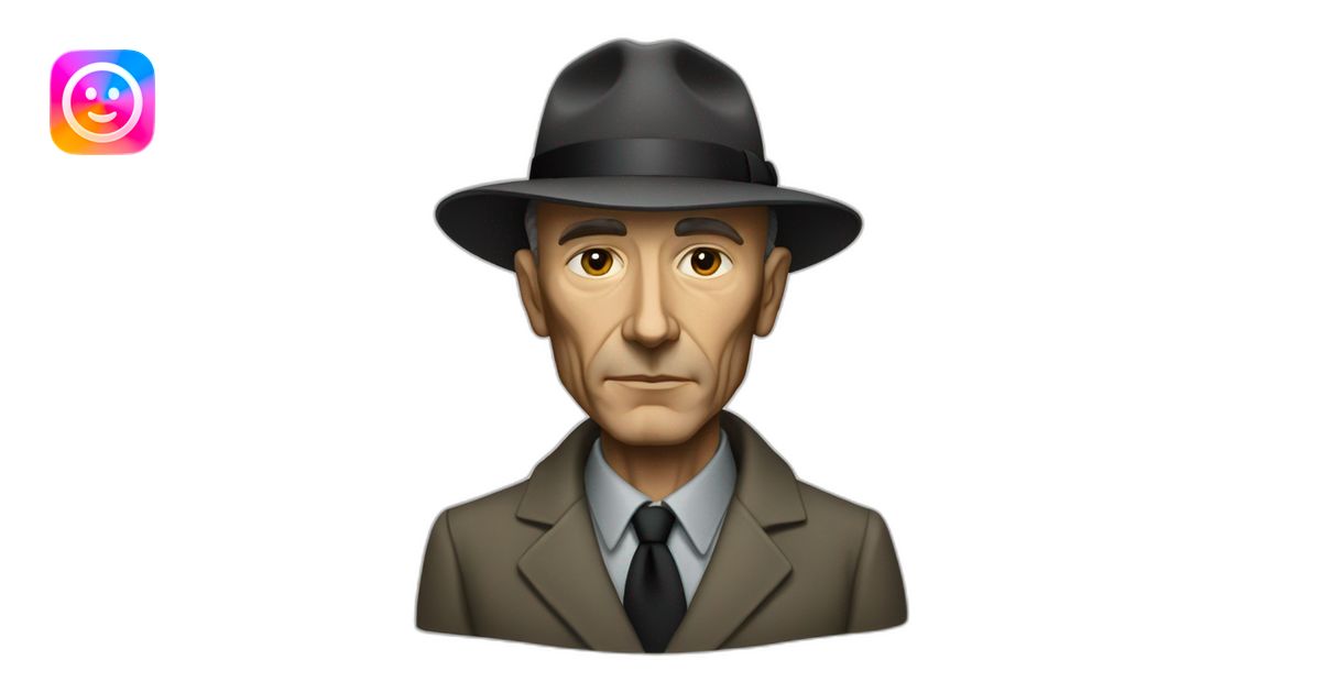 Robert Oppenheimer noir emoji | AI Emoji Generator