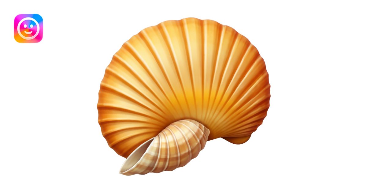 Seashell by ocean emoji | AI Emoji Generator