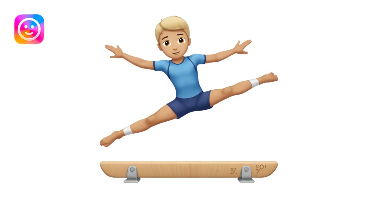 balance beam with a boy balancing on top flipping emoji | AI Emoji ...